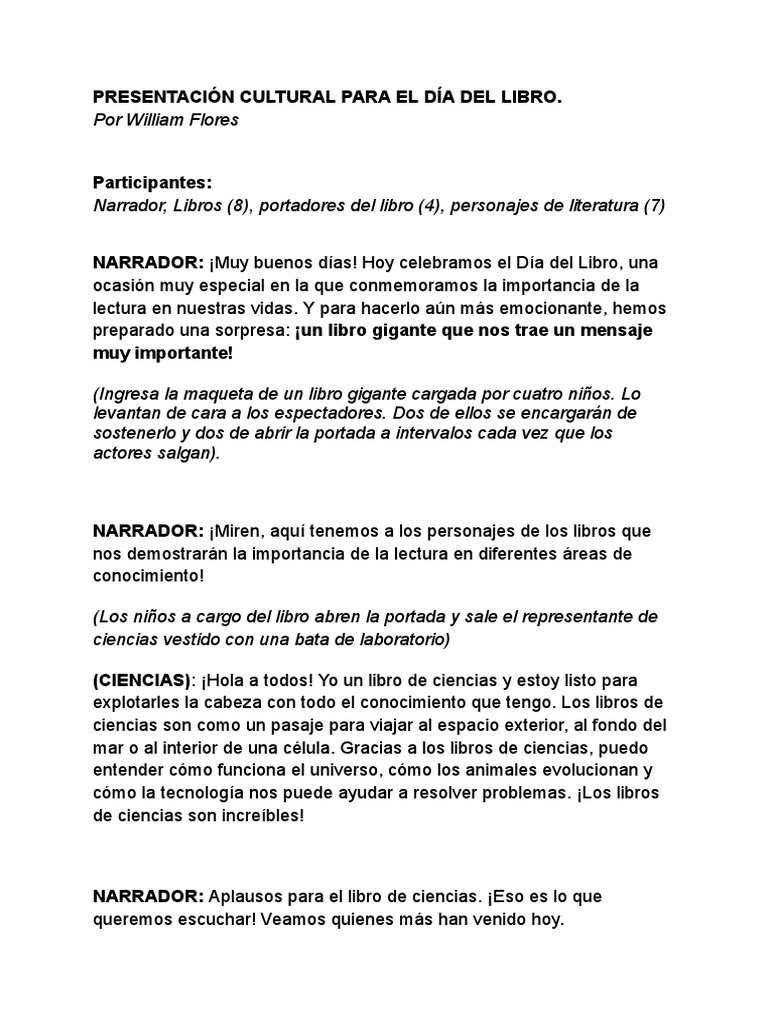 Presentación Cultural para El Día Del Libro PDF | PDF | Matemáticas ...