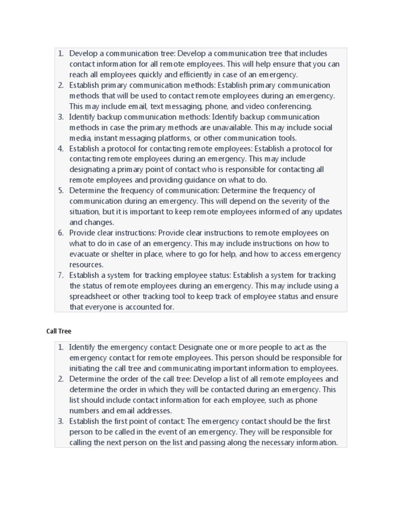 Call Tree process | PDF