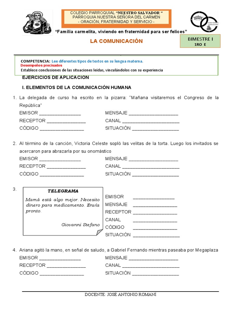 La Comunicación 1ro | PDF