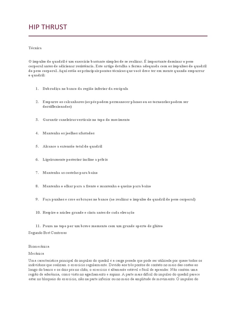 Hip Thrust | PDF