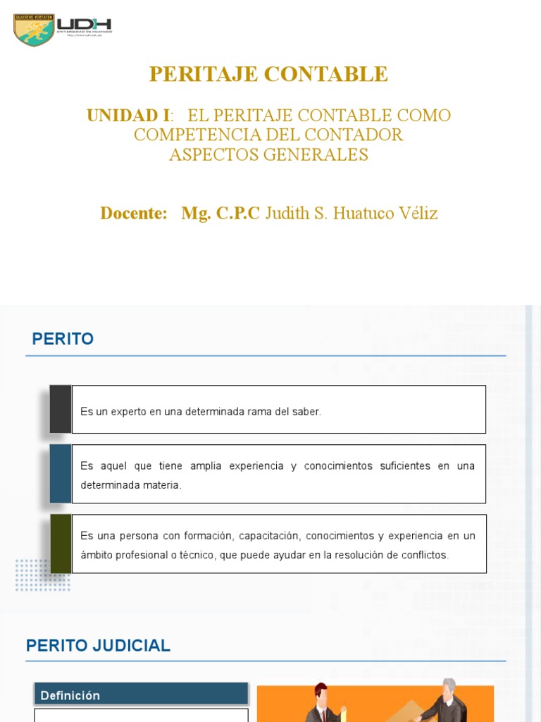 UNIDAD I Peritaje Contable Como Competencia Del Contador | PDF