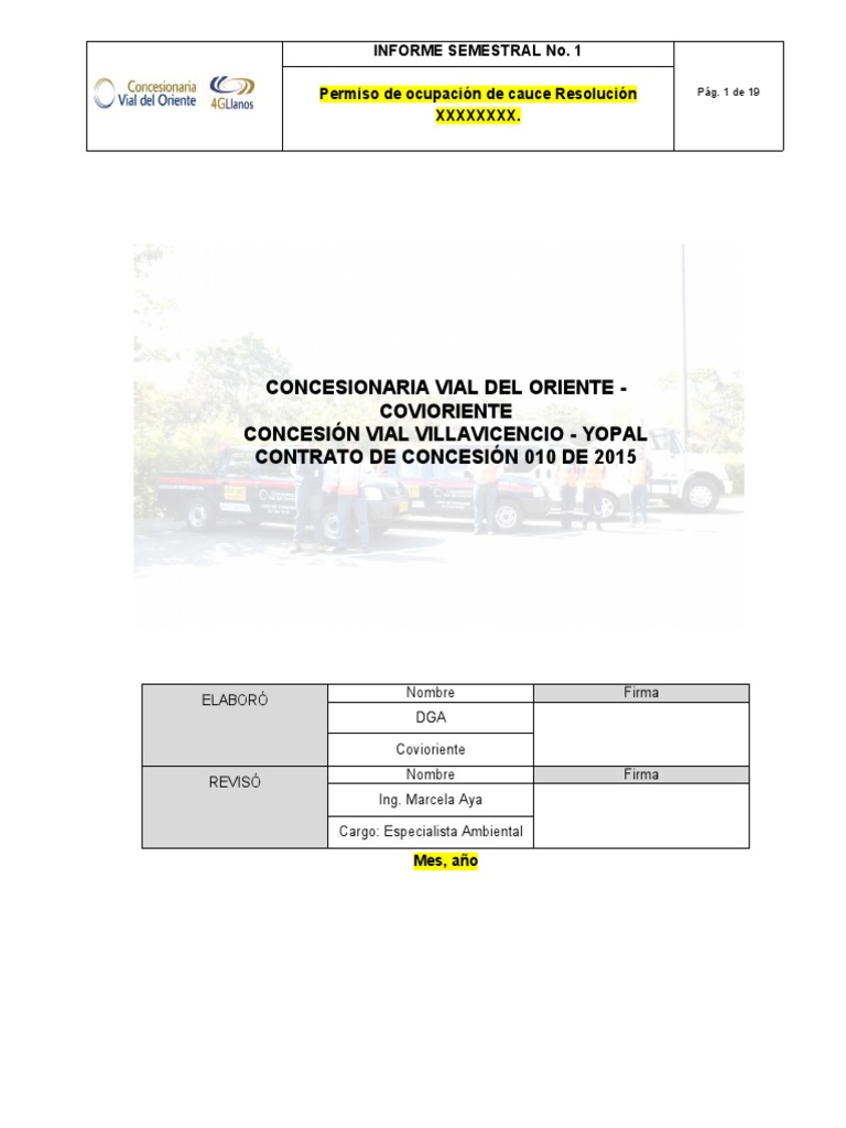 Modelo de Informe OC (SEMESTRAL) | PDF