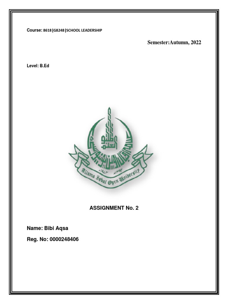 8618 Assignment 2-1 | PDF