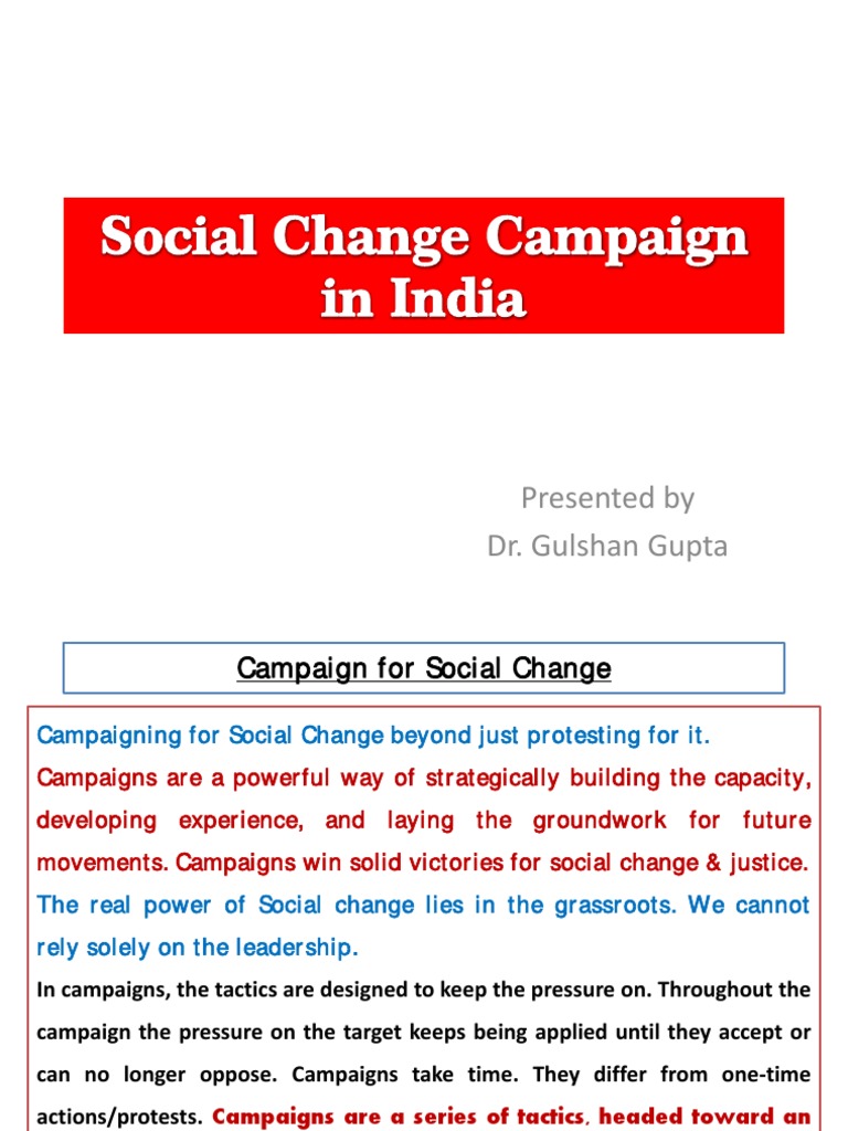 Social Change Campaign | PDF