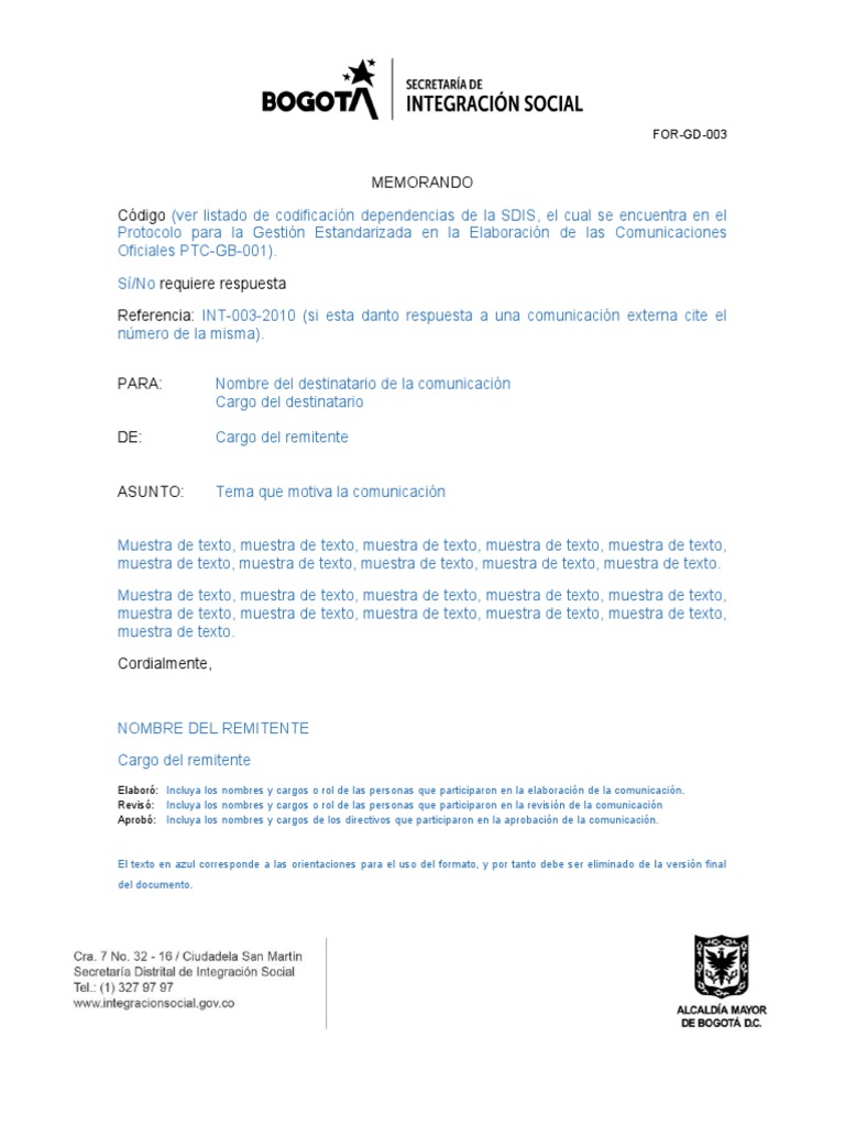 Formato Memorando Interno | PDF