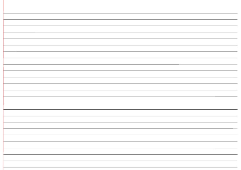 Plantilla Para Escribir Recto Horizontal Con Margen Simple | PDF