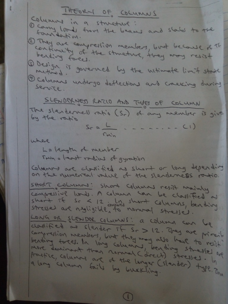 Theory of Column Material | PDF