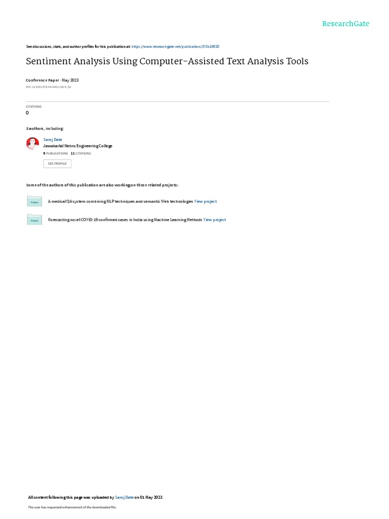 Sentiment Analysis Using CATAtools | PDF
