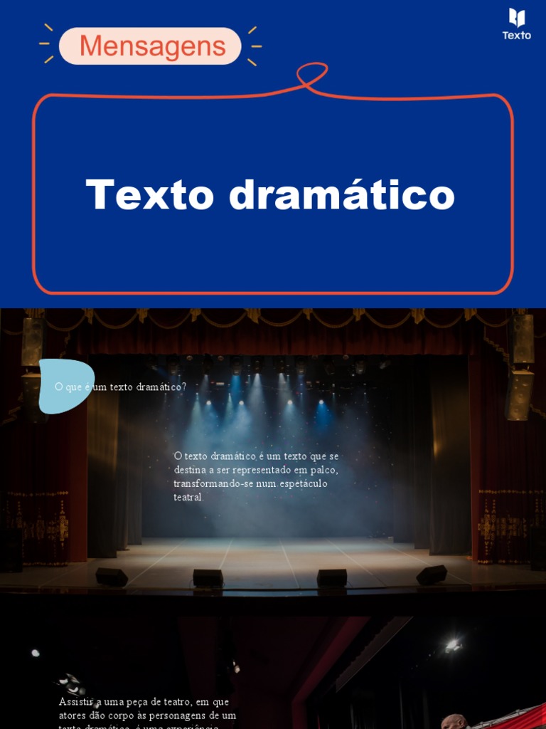 Texto Dramático | PDF | Ator | Teatro