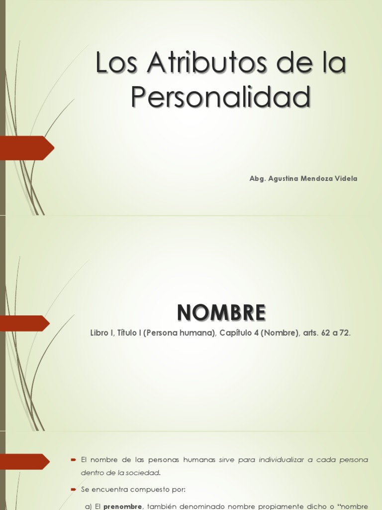 Atributos de La Personalidad PDF | PDF