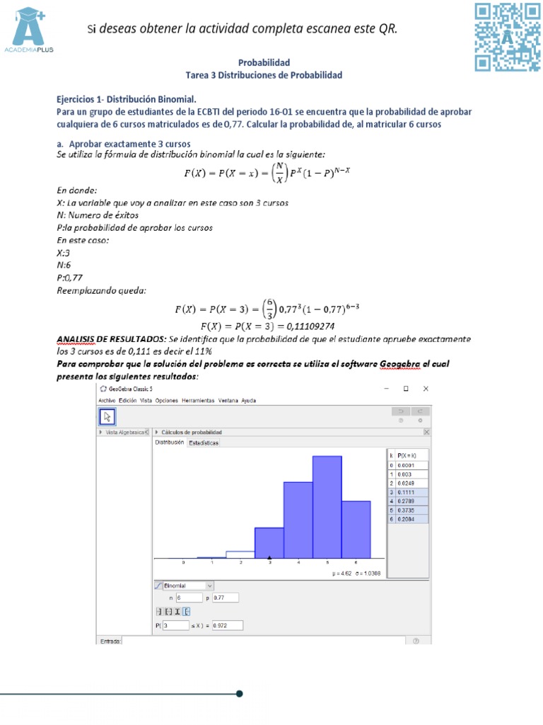 Probabilidad, Tarea 3 Distribuciones de Probabilidad, 2023-1 | PDF