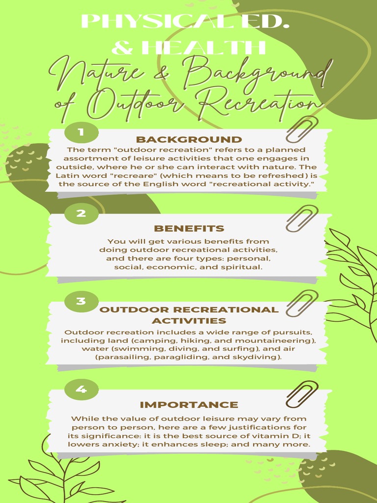 Nature & Background of Outdoor Recreation | PDF