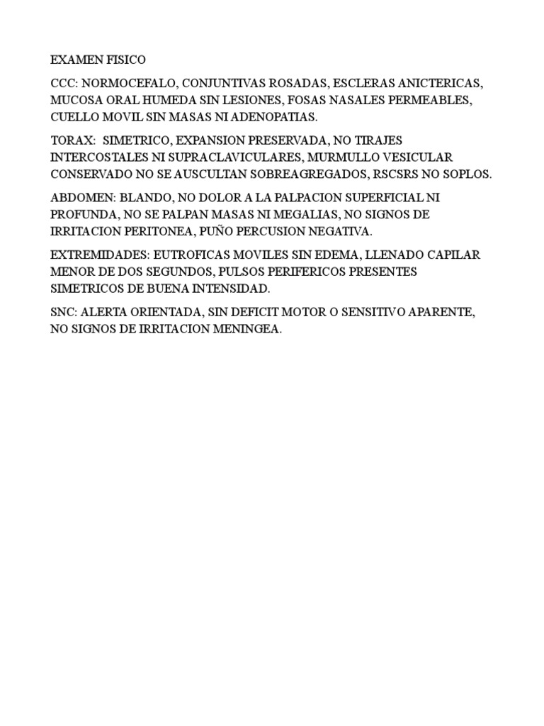 Examen Fisico | PDF