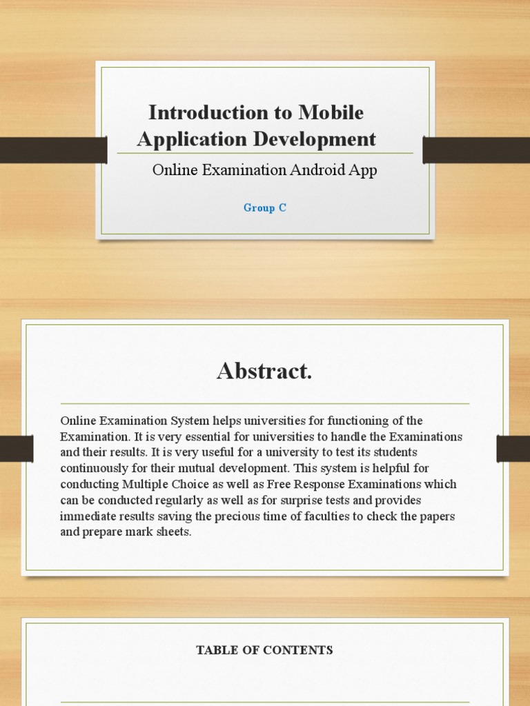 Introduction To Mobile Application Development Slides | PDF