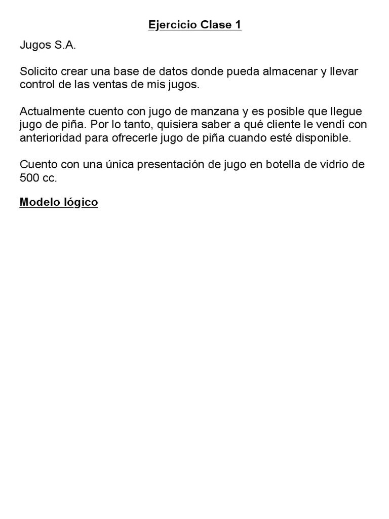 Ejercicio Clase 1 PDF | PDF