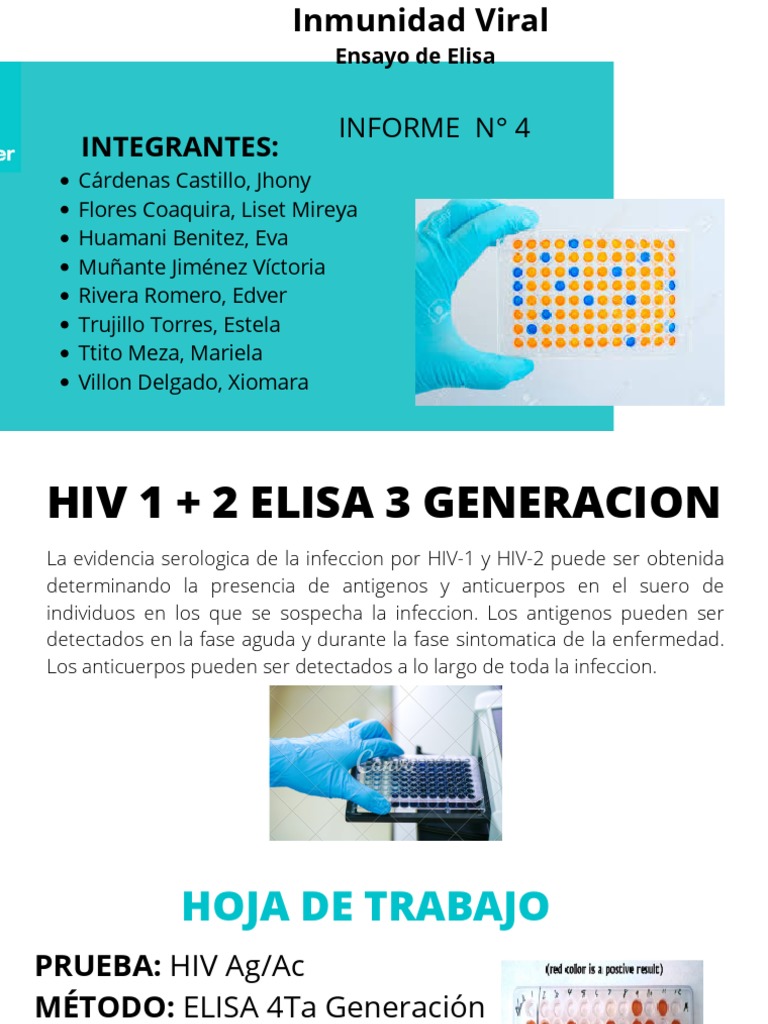 Informe sobre ELISA para HIV 1 y 2 | PDF