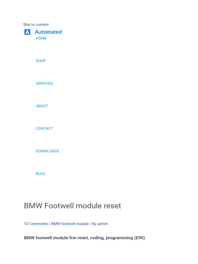 Coding A Footwell Module PDF | PDF | Microcontroller | Manufactured Goods