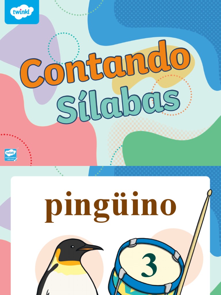 Contando sílabas con pingüinos | PDF