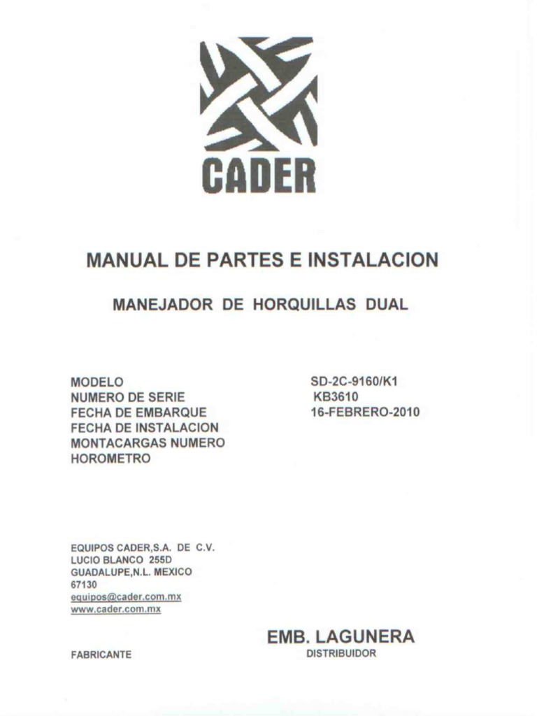 Manual de Single Dual SD-2C-9160-K1 KB3610 PDF | PDF
