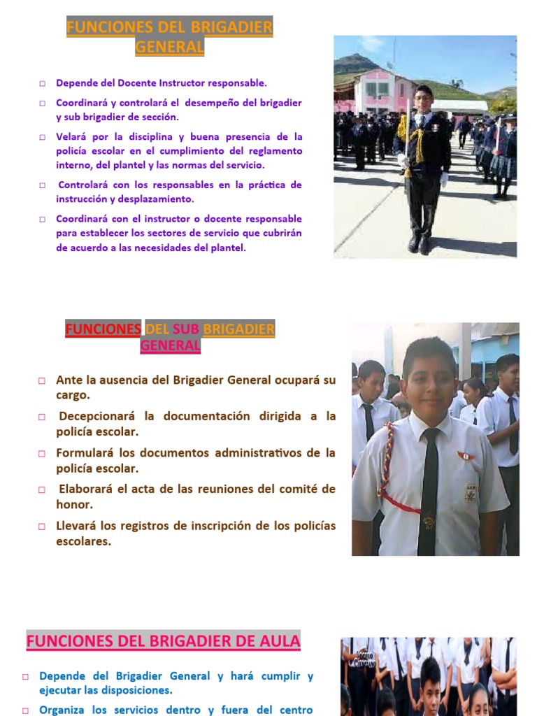 Funciones de Brigadieres Escolares | PDF