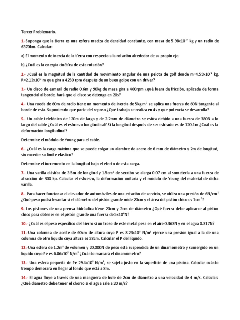 Tercer Problemario | PDF