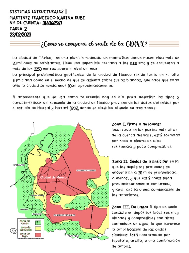 Características del Suelo en CDMX | PDF