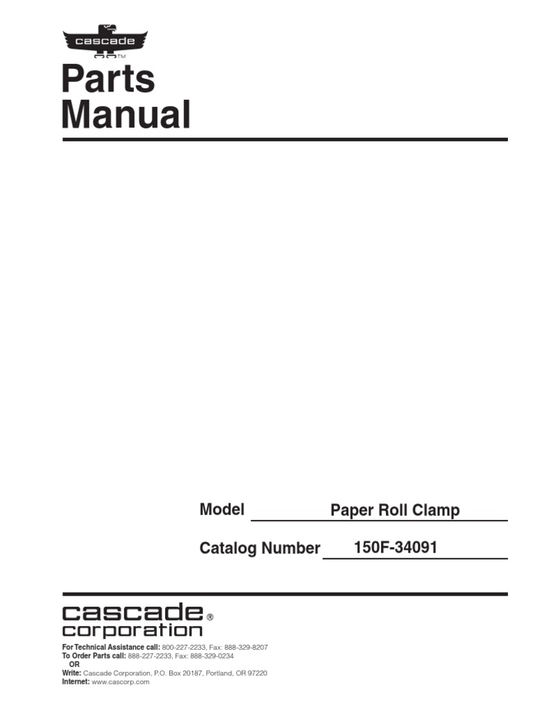 Parts Manual: Cascade | PDF