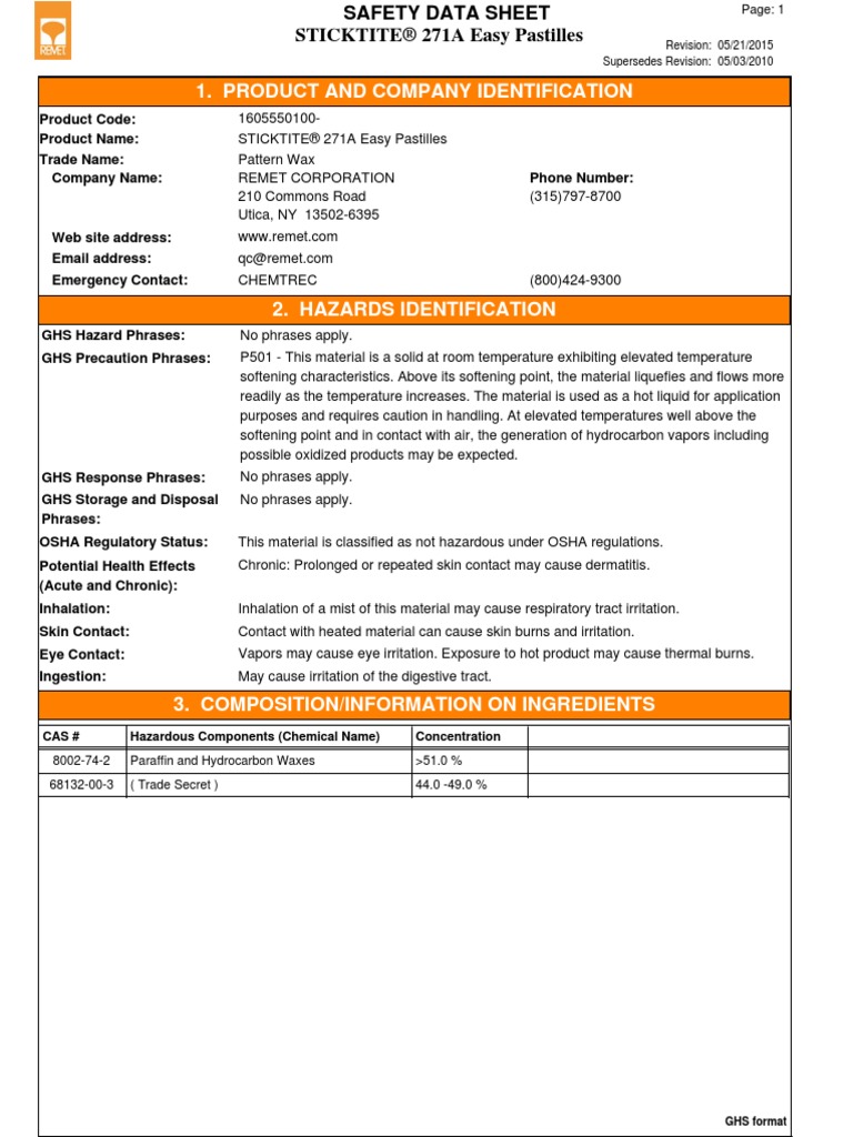 STICKTITE® 271A Easy Pastilles PDF | PDF