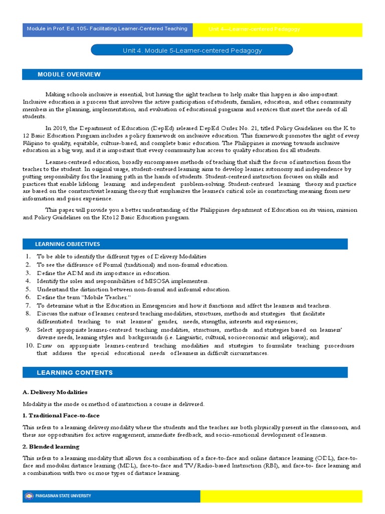 Facilitating Learner Centered Teaching. | PDF