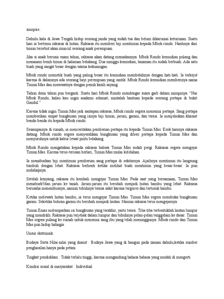 Sinopsis Unsur Ekstrinsik | PDF | Agama & Spiritualitas | Fiksi Misteri, Thriller, & Kejahatan