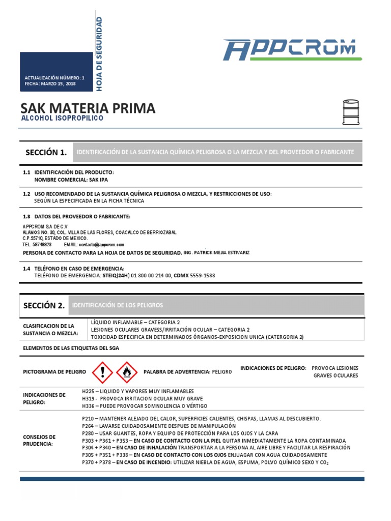 Alcohol Isopropilico | PDF