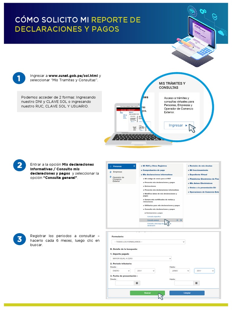 Reporte Declaraciones Pago PDF | PDF
