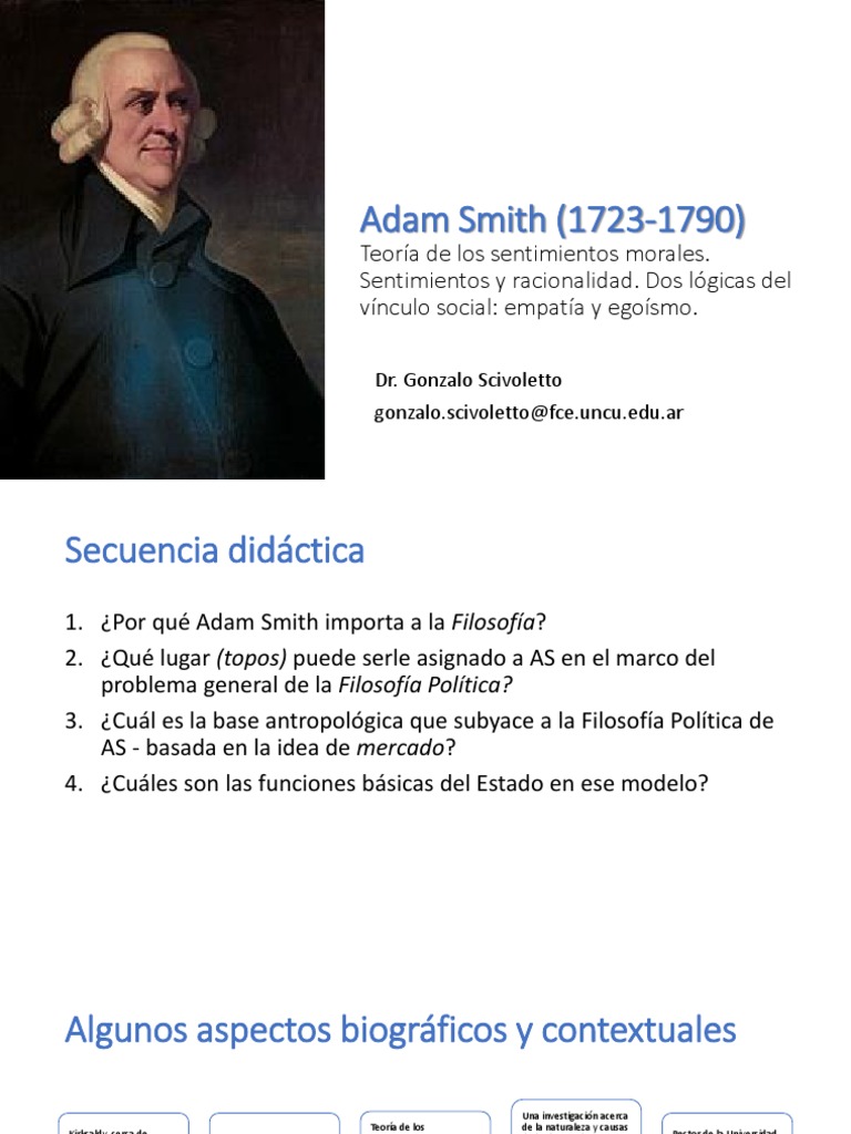 Adam Smith (1723-1790) PDF | PDF | Ciencias sociales | Filosofía