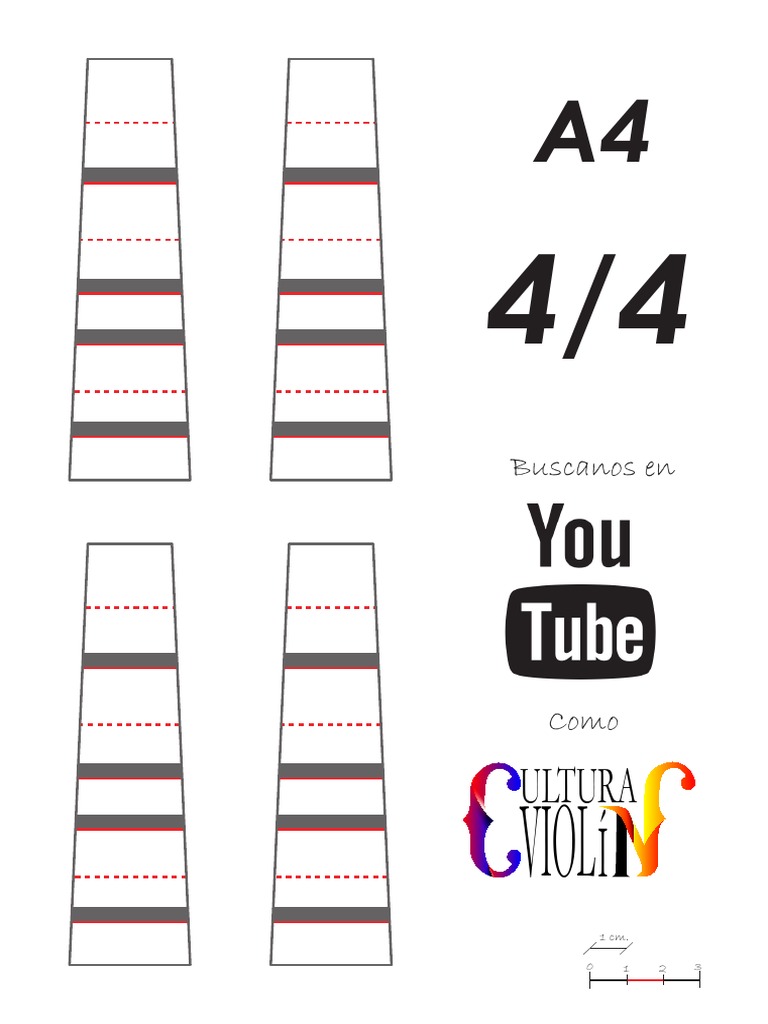 Líneas Guía Violín 4-4 A4 | PDF
