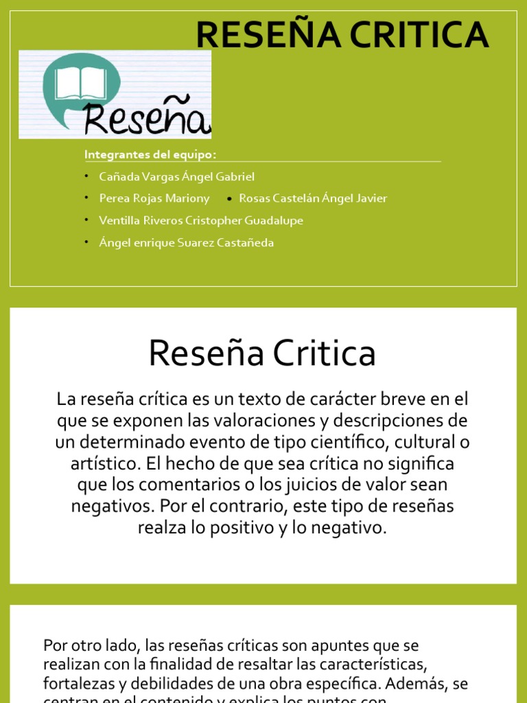 Guía para una Reseña Crítica | PDF | Ficción general
