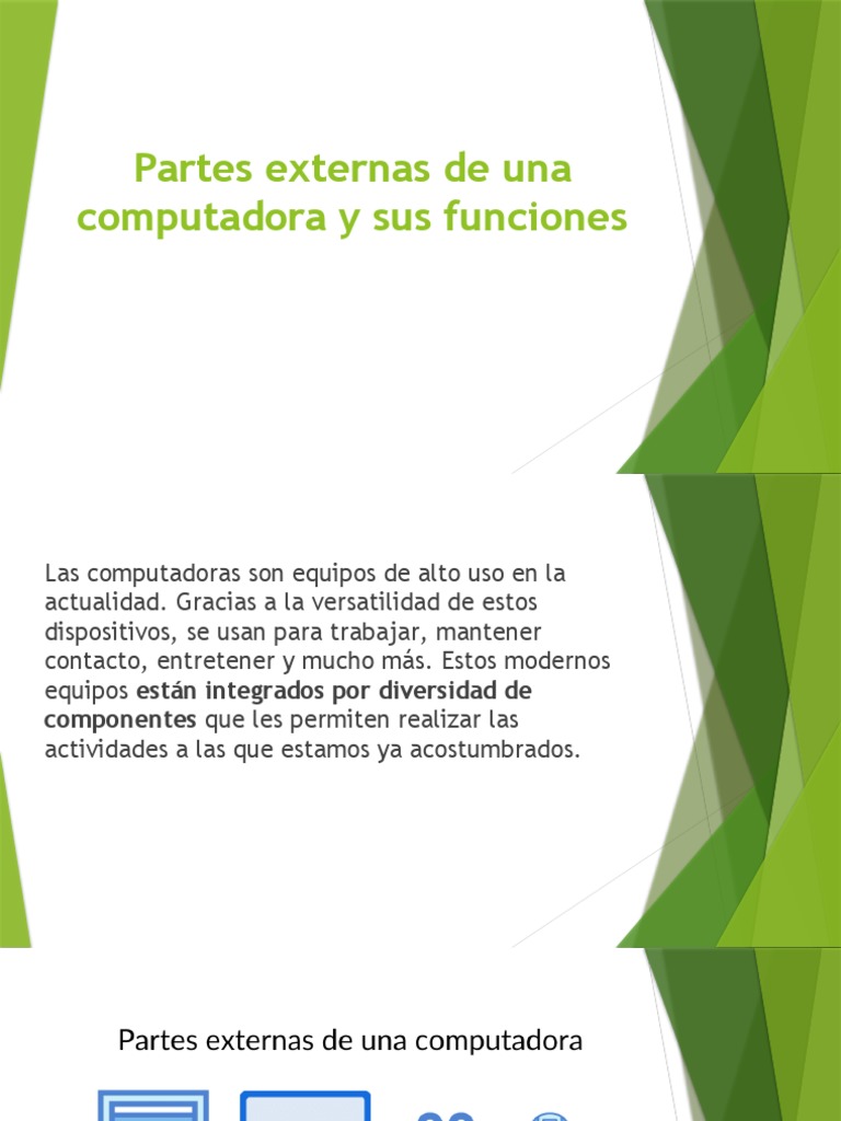 5.-Partes Externas de Una Computadora y Sus Funciones | PDF