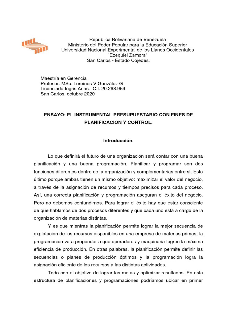 Ensayo Argumentativo Ingrid Arias Corregido PDF | PDF | Finanzas y dinero