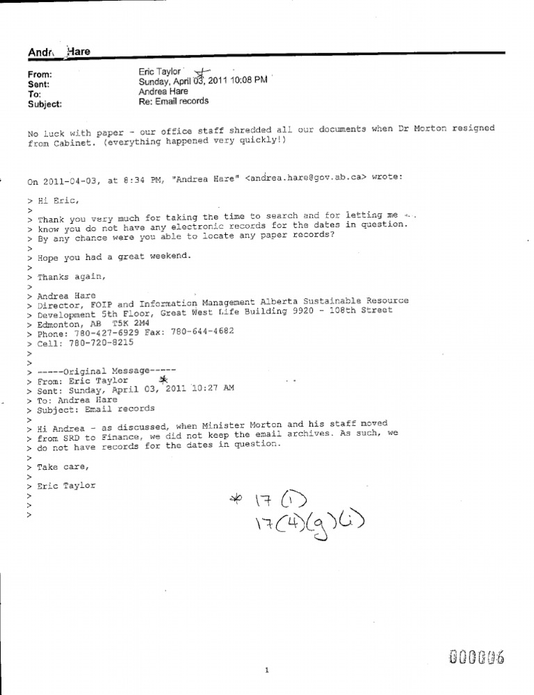 Email Records Inquiry Response | PDF