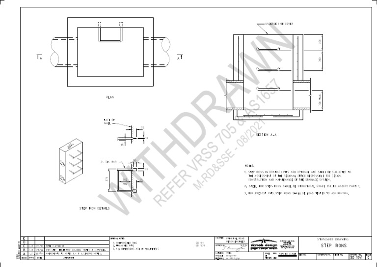 Step Iron Standards for Drainage Pits | PDF