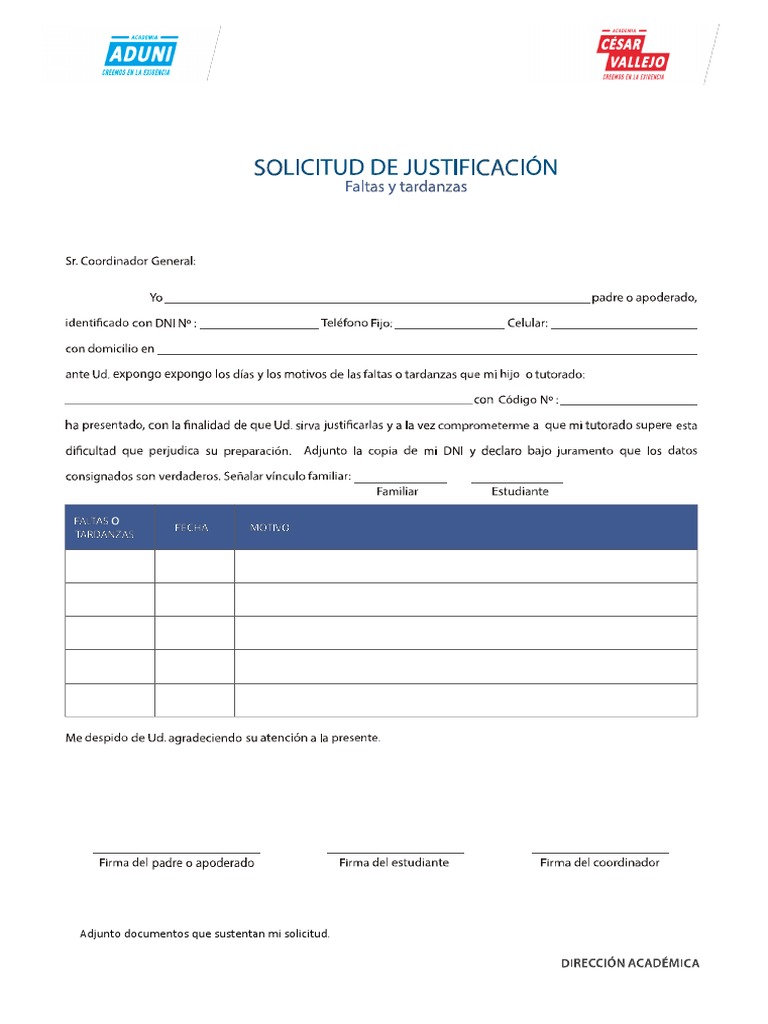 formato_justificacion de faltas y tardanzas.pdf | PDF
