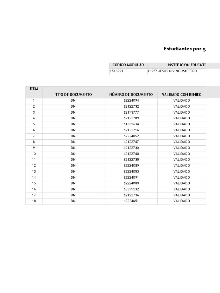 Estudiantes Primero Secund | PDF