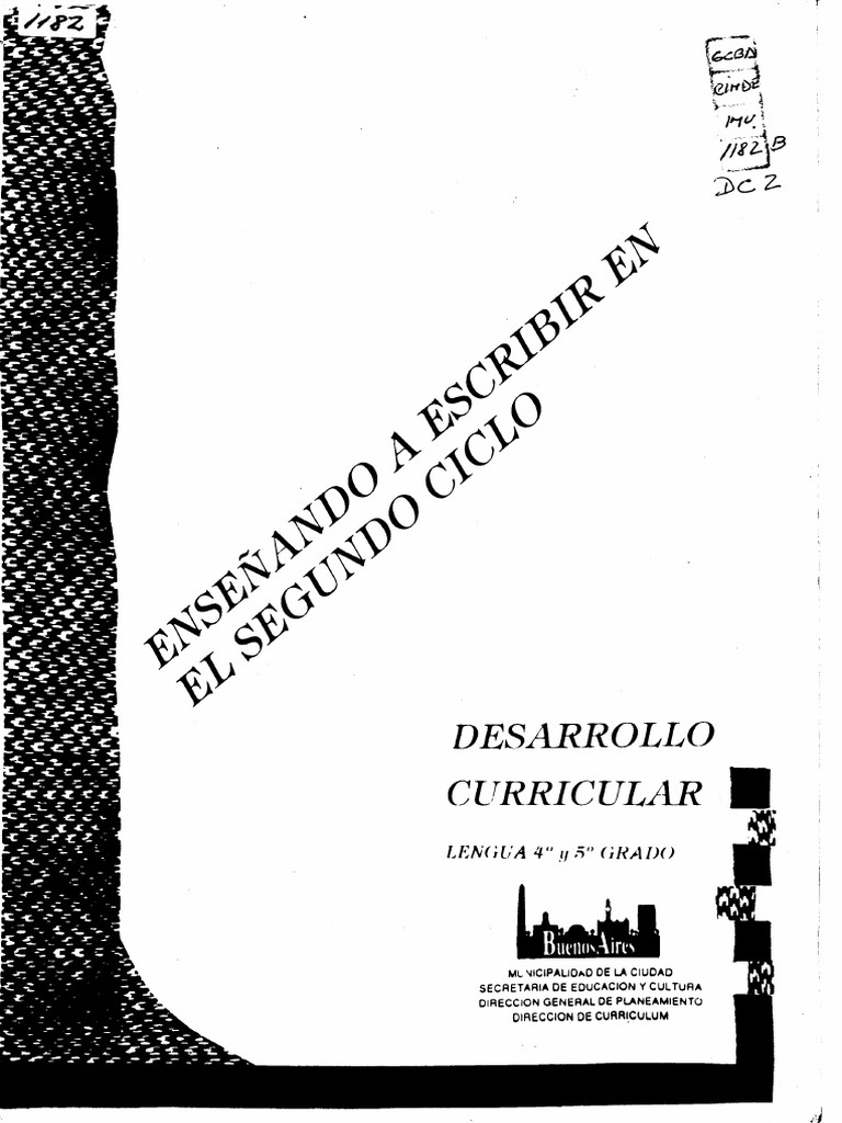 Enseñando A Escribir en El Segundo Ciclo PDF | PDF