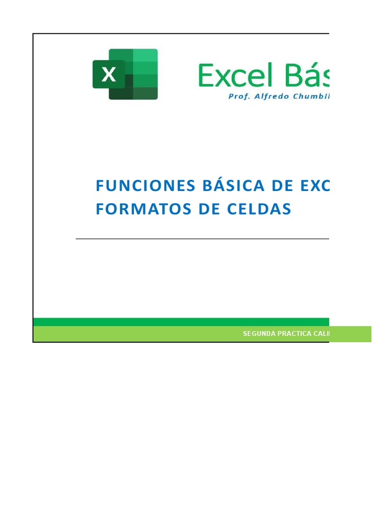 Funciones Basicas de Excel | PDF Funciones Basicas de Excel | PDF