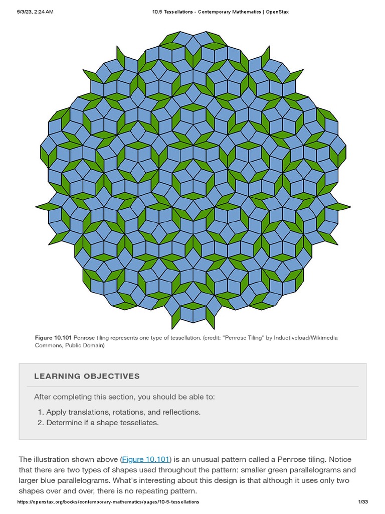 10.5 Tessellations - Contemporary Mathematics - OpenStax | PDF 10.5 Tessellations - Contemporary Mathematics - OpenStax | PDF