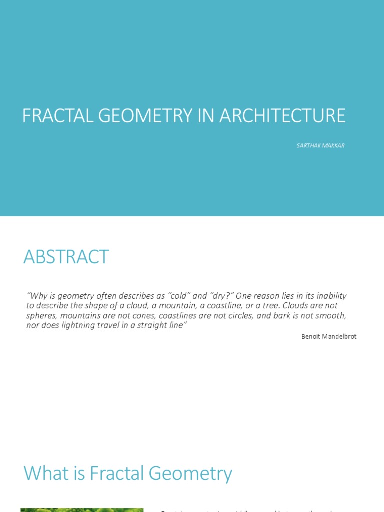 FRACTAL GEOMETRY IN ARCHITECTURE.pdf | PDF