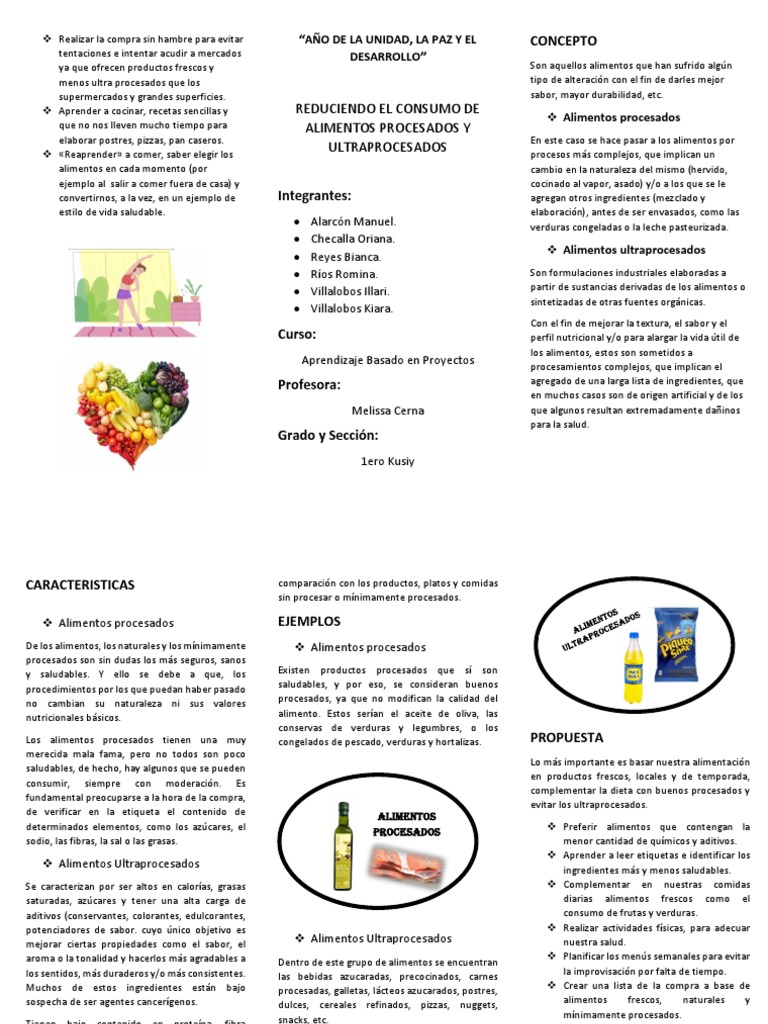 Triptico | PDF | Alimentos | Vegetales
