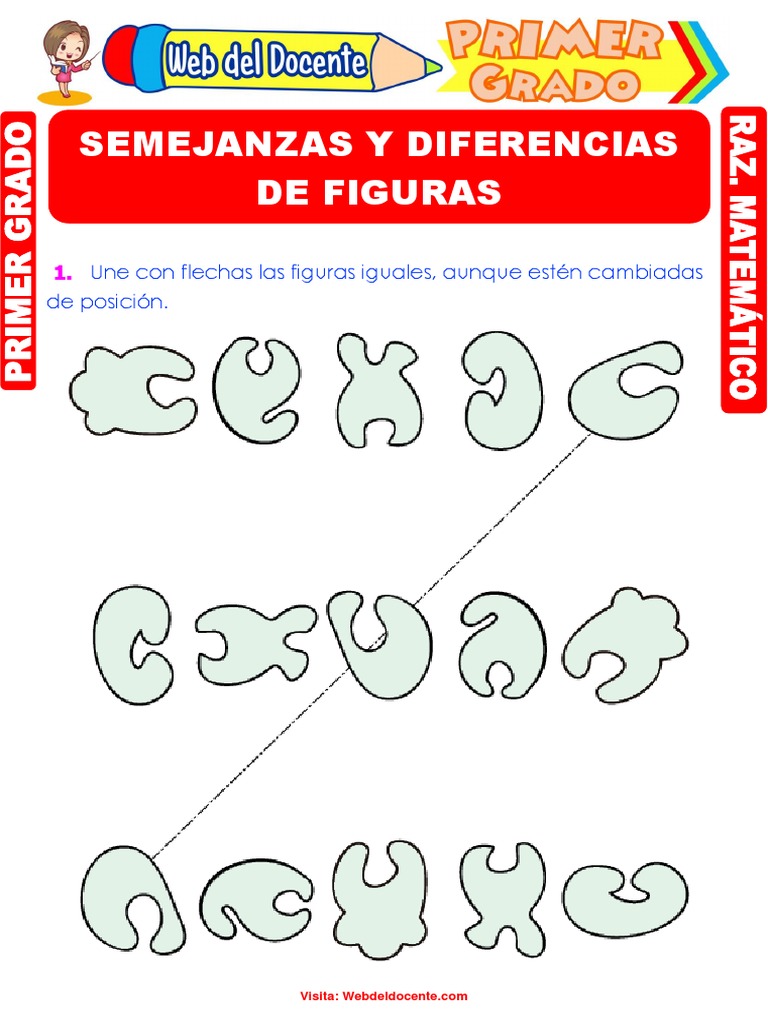 Semejanzas Y Diferencias De Figuras Para Primer Grado De Primaria Pdf Pdf