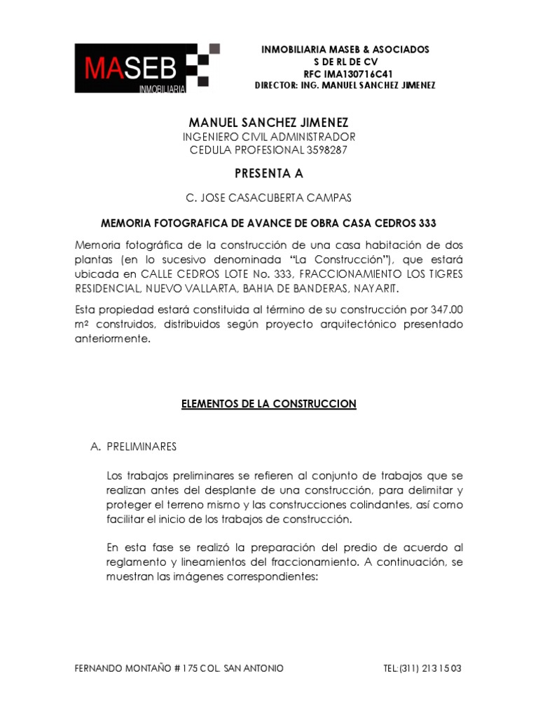 Proceso Constructivo | PDF