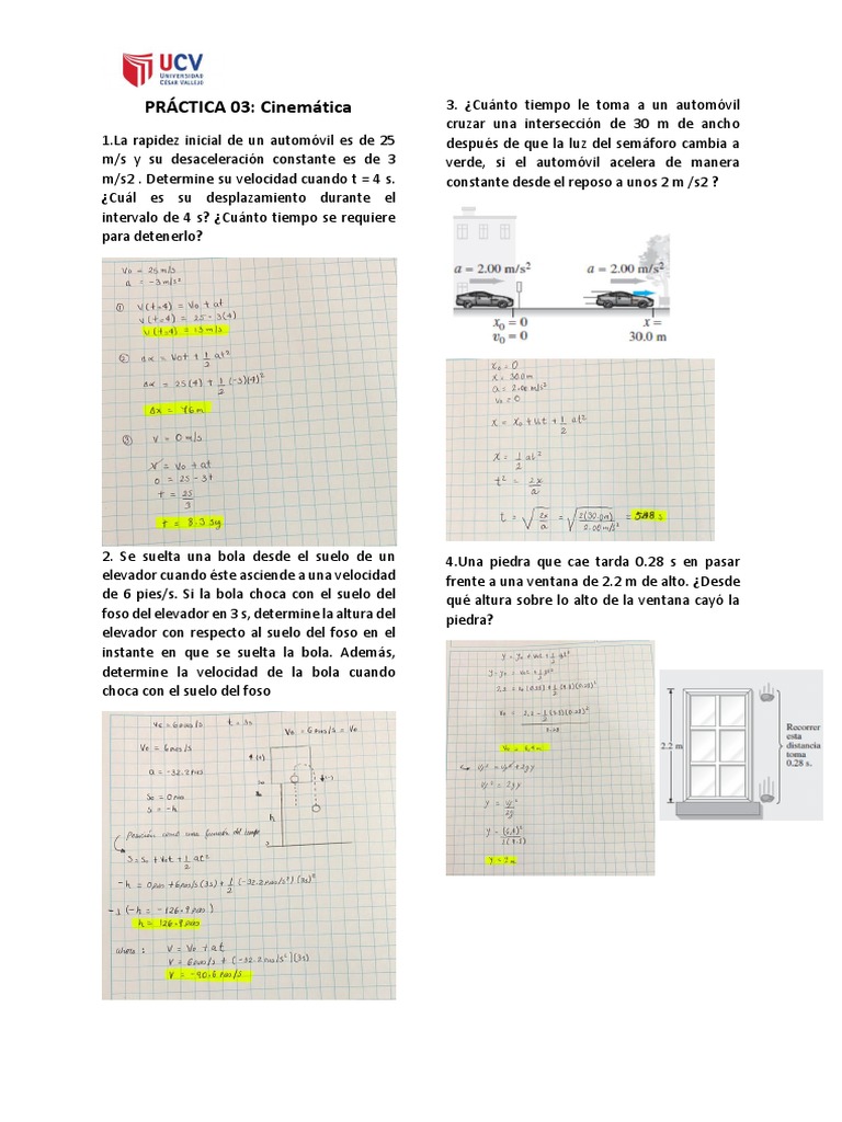 Práctica 03 Cinematica | PDF