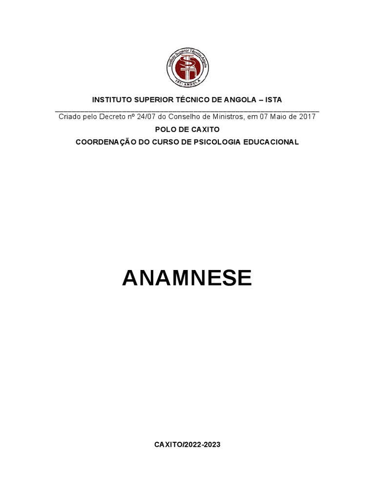 Instituto Superior Técnico de Angola | PDF